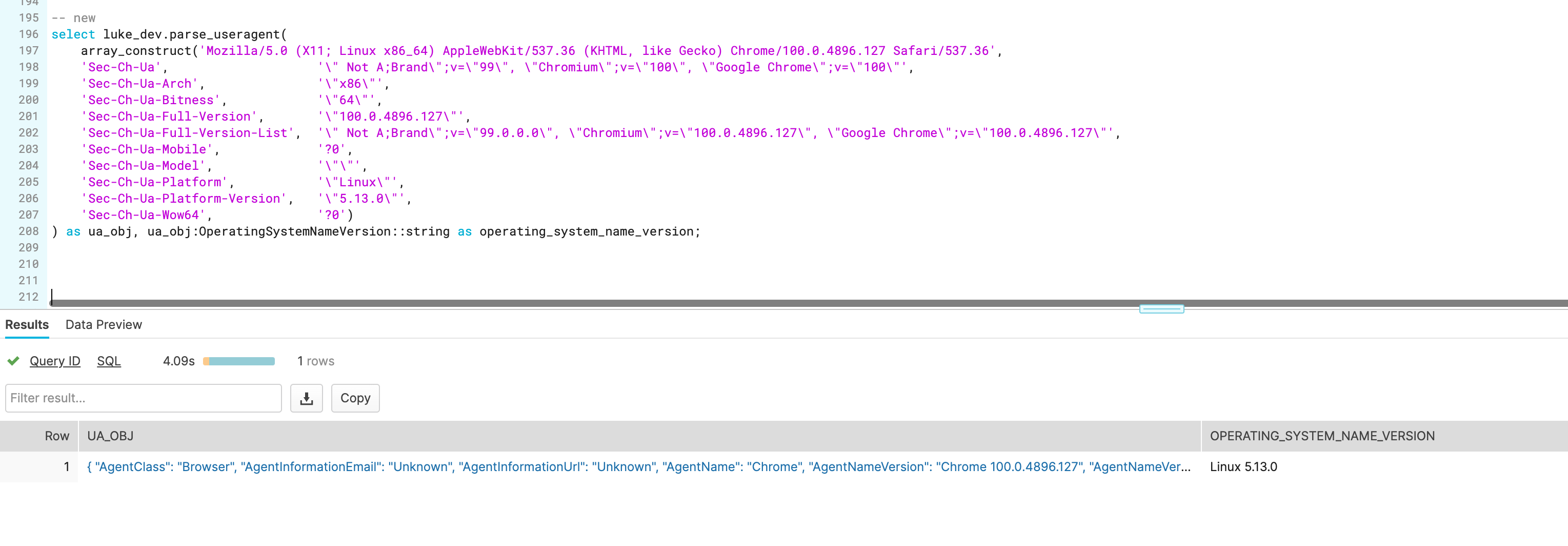 Snowflake Yauaa Yet Another UserAgent Analyzer
